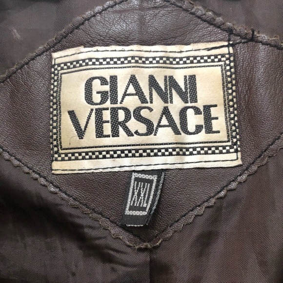 Versace | Jackets & Coats | Rare Vintage Gianni Versace Leather Jacket ...